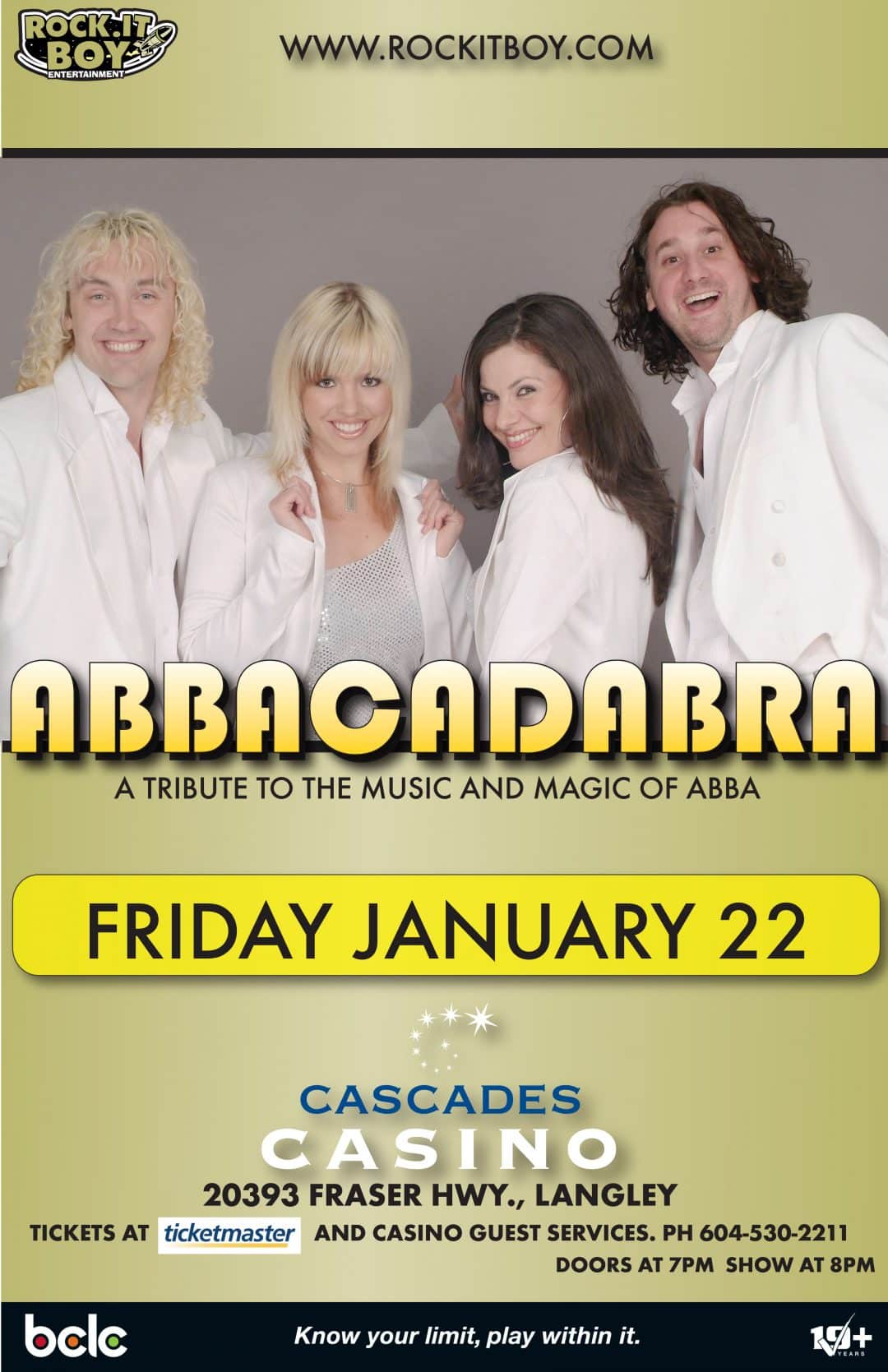 ABBA CADABRA - A TRIBUTE TO THE MUSIC & MAGIC OF ABBA - Rock.It Boy ...